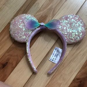 Disney | Accessories | Mickey Mouse Ears Pink Sequin Limited Edition ...
